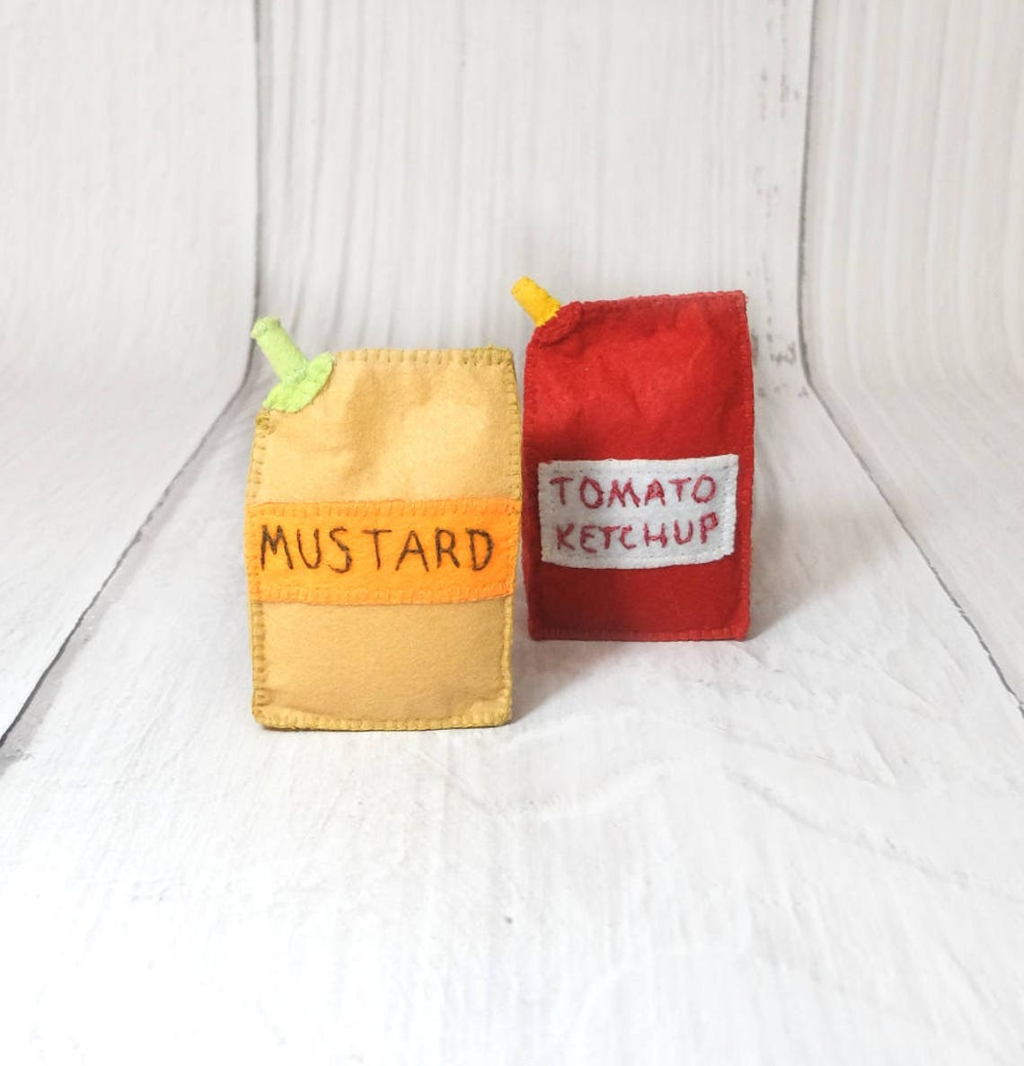 Realistic Felt Food, Felt Mustard Sachet, Pretend Food, Kitchen ...
