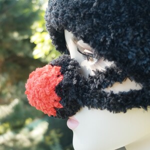 Red-black Nose Warmer, Plush Nose Protector, Joke Winter Gadget, Small ...