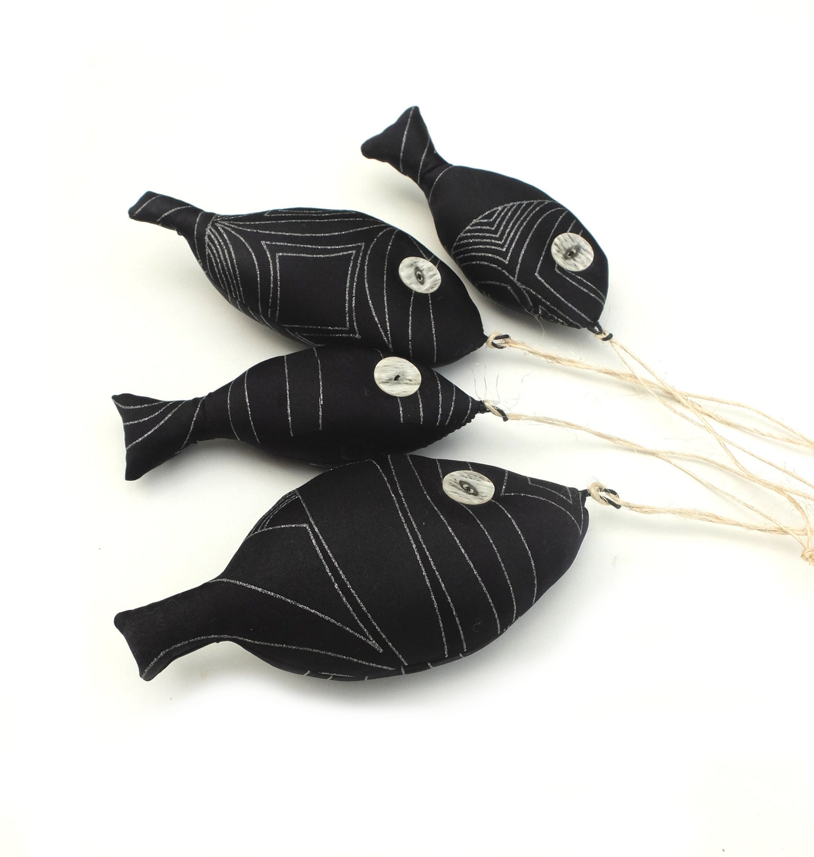 Hanging Fish Fish Bunch Fish Garland Fabric Fish Beach | Etsy