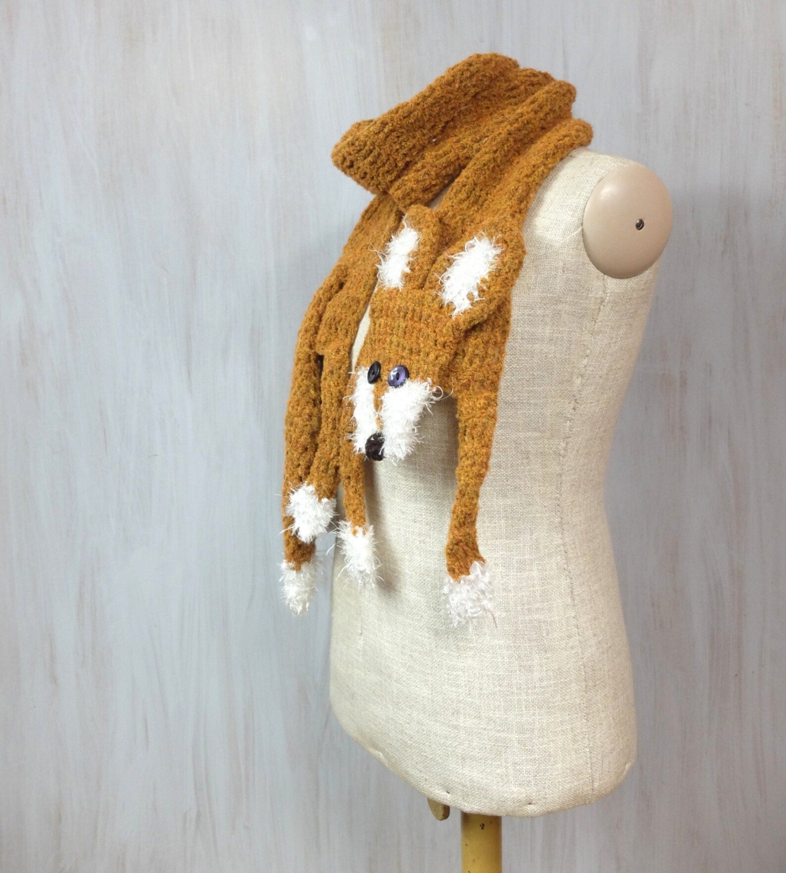 Winter Shawl Red Fox Scarf Animal Scarf Christmas Gift - Etsy