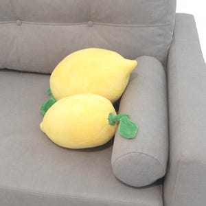 Oversized Lemon, Velvet Lemon, Lemon Cushion, Citrus Pillow, 3D Soft ...