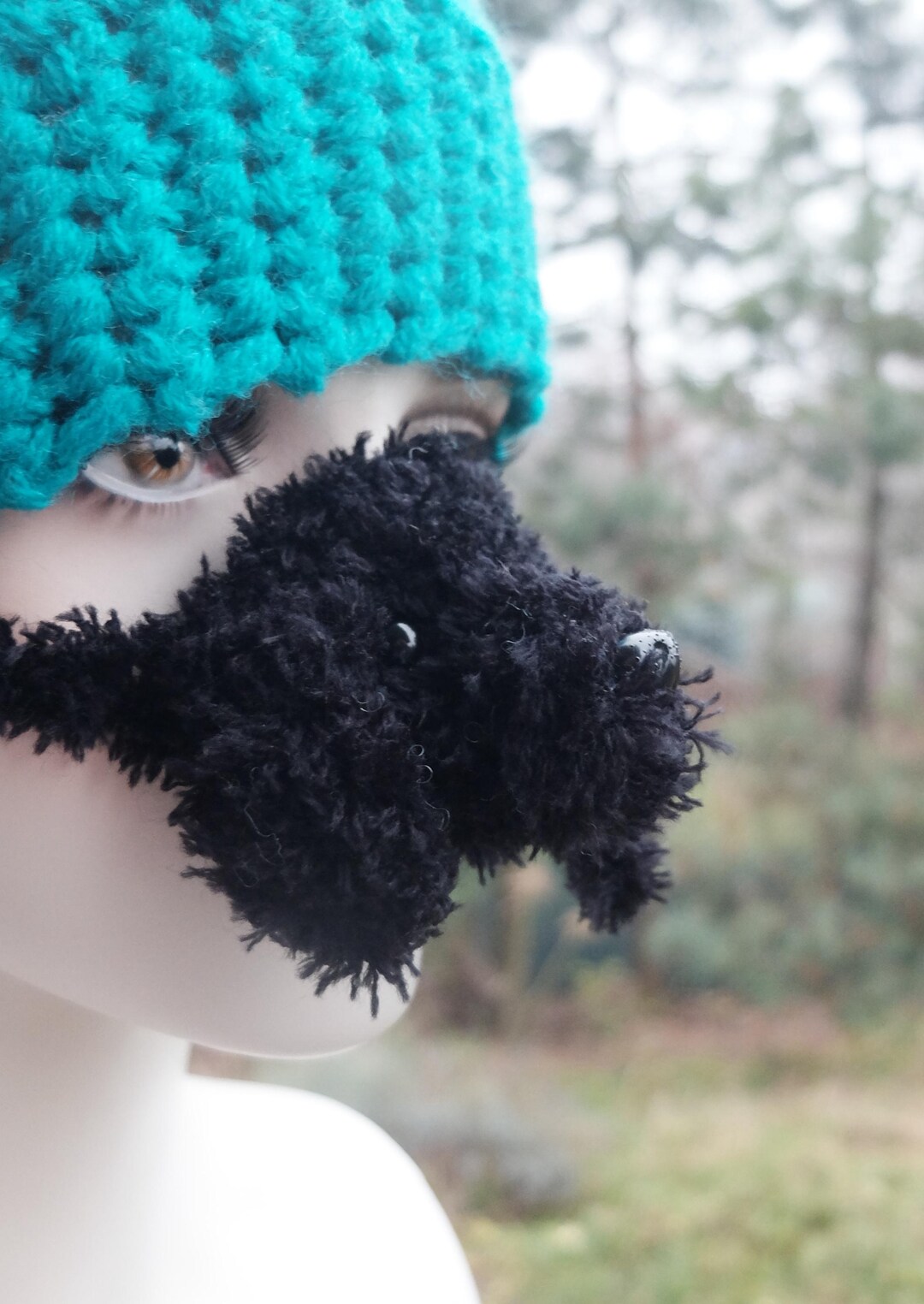 Black Dog, Shaggy Nose Warmer, Cold Nose Rescue, Freezing Nose Heater ...