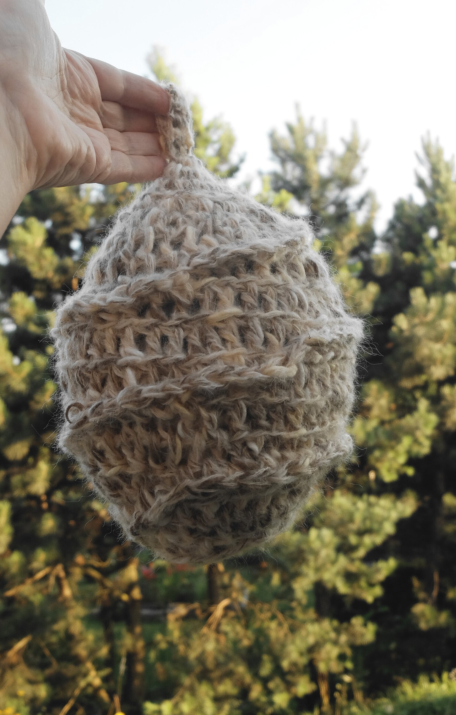 Fake Hornet Nest Faux Wasp Nest Crochet Wasp Repellant Eco - Etsy