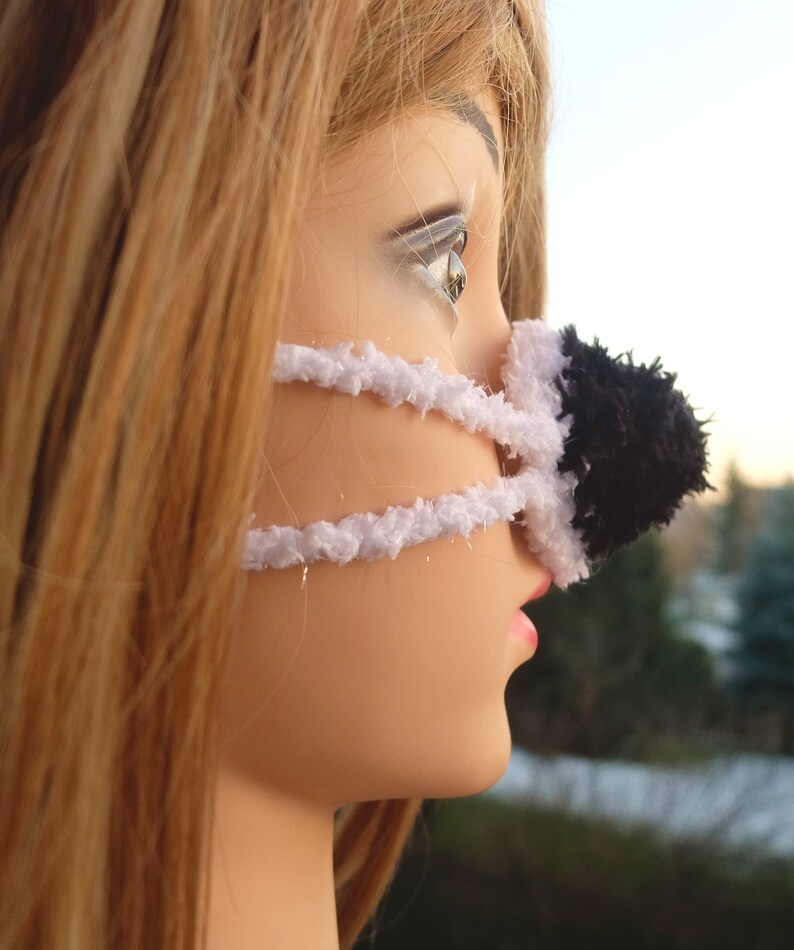 Black White Nose Warmer Cold Nose Outdoor Accessory Winter - Etsy