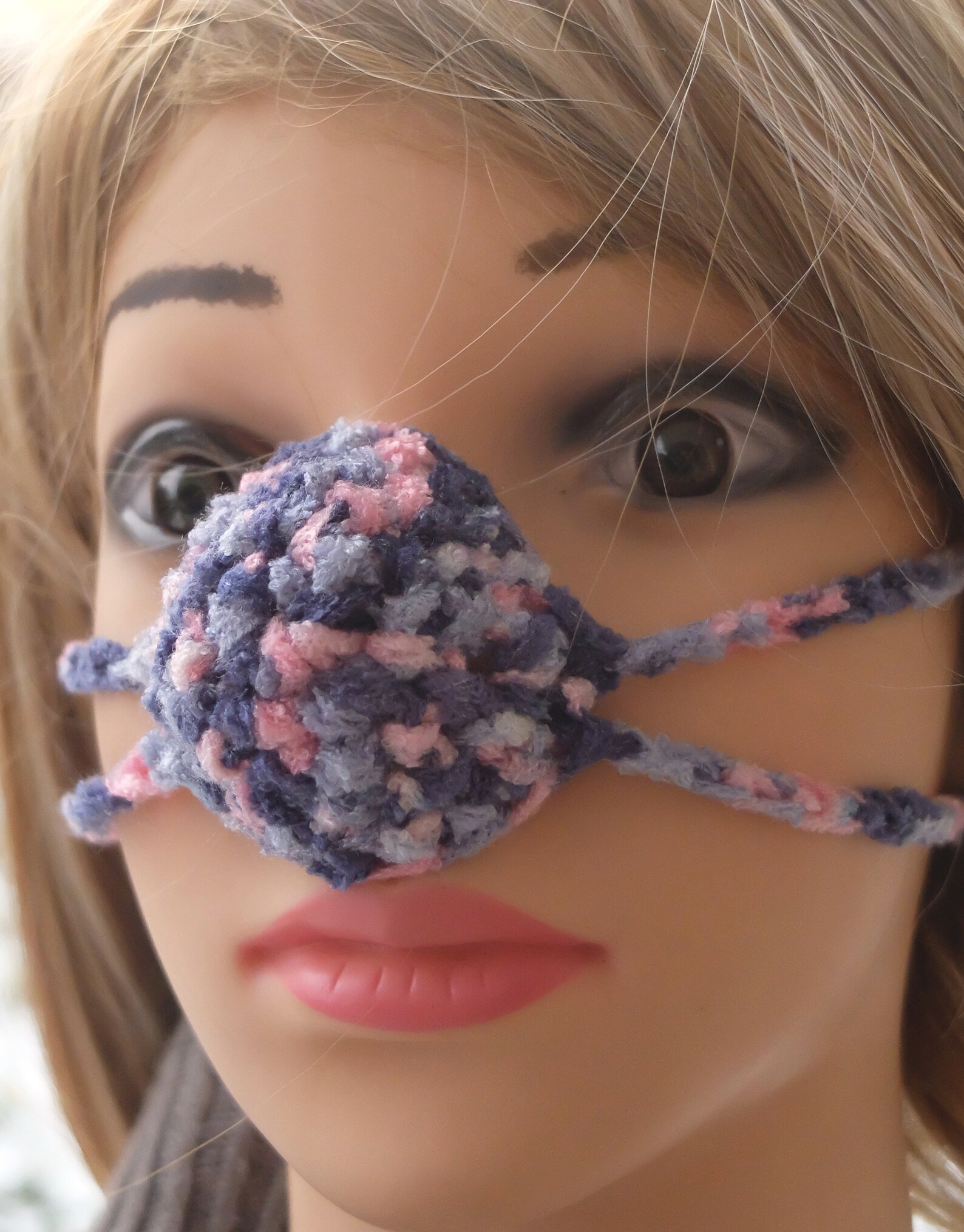 Lovely Nose Hat Blue Pink Nose Warmer Sweet Nosie Cold Nose - Etsy