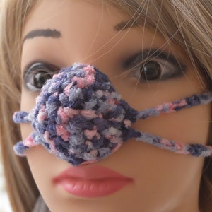 Lovely Nose Hat, Blue Pink Nose Warmer, Sweet Nosie, Cold Nose Heater ...
