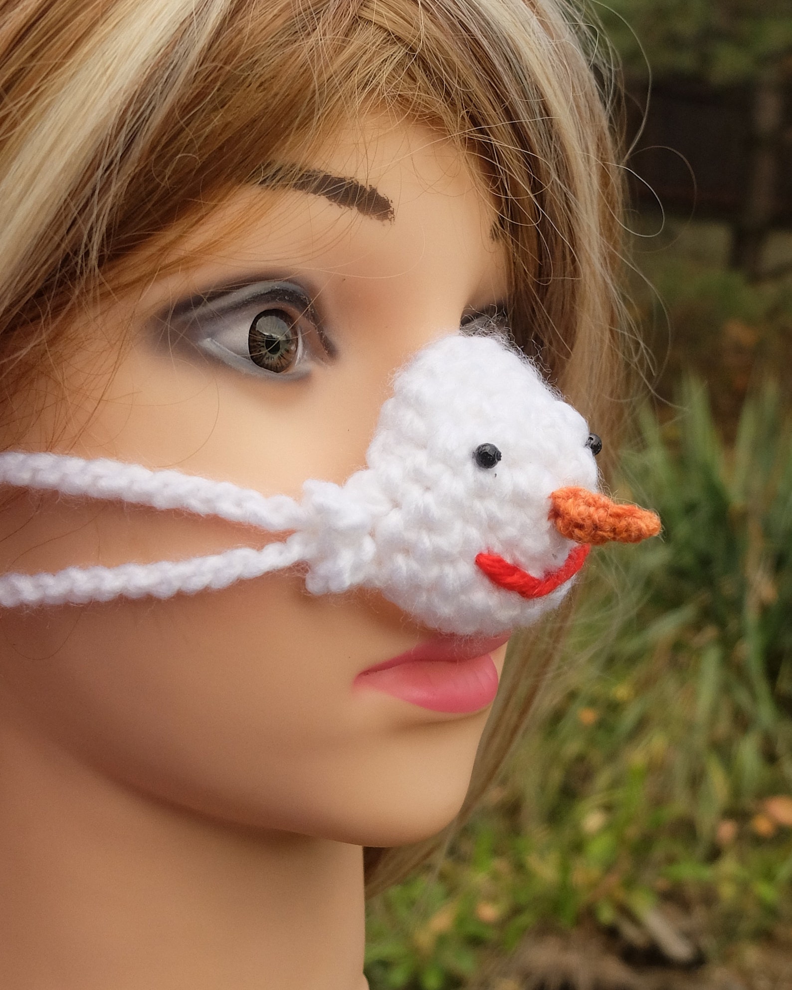 Snowman Nose Cozy Nose Warmer Unisex Nose Shrug Winter | Etsy