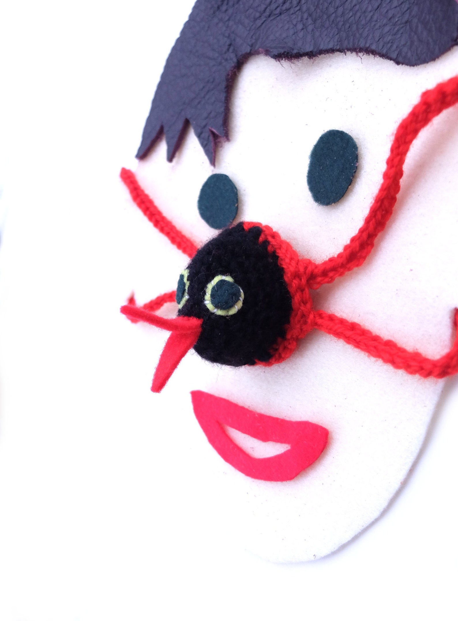 Black Bird Nose Warmer Nose Mitten Unisex Fun Crochet Nose - Etsy