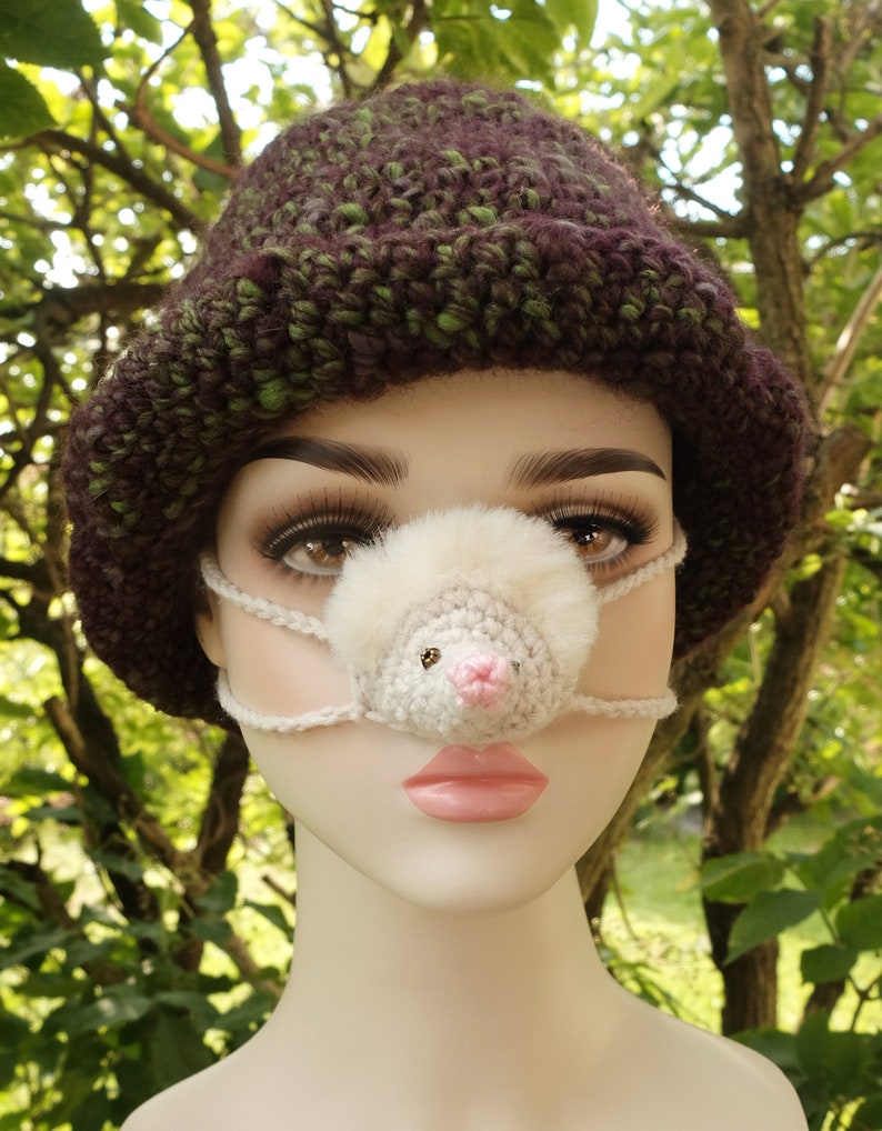 White Hedgehog Nose Warmer Nose Hat Outdoor Sporting Event - Etsy
