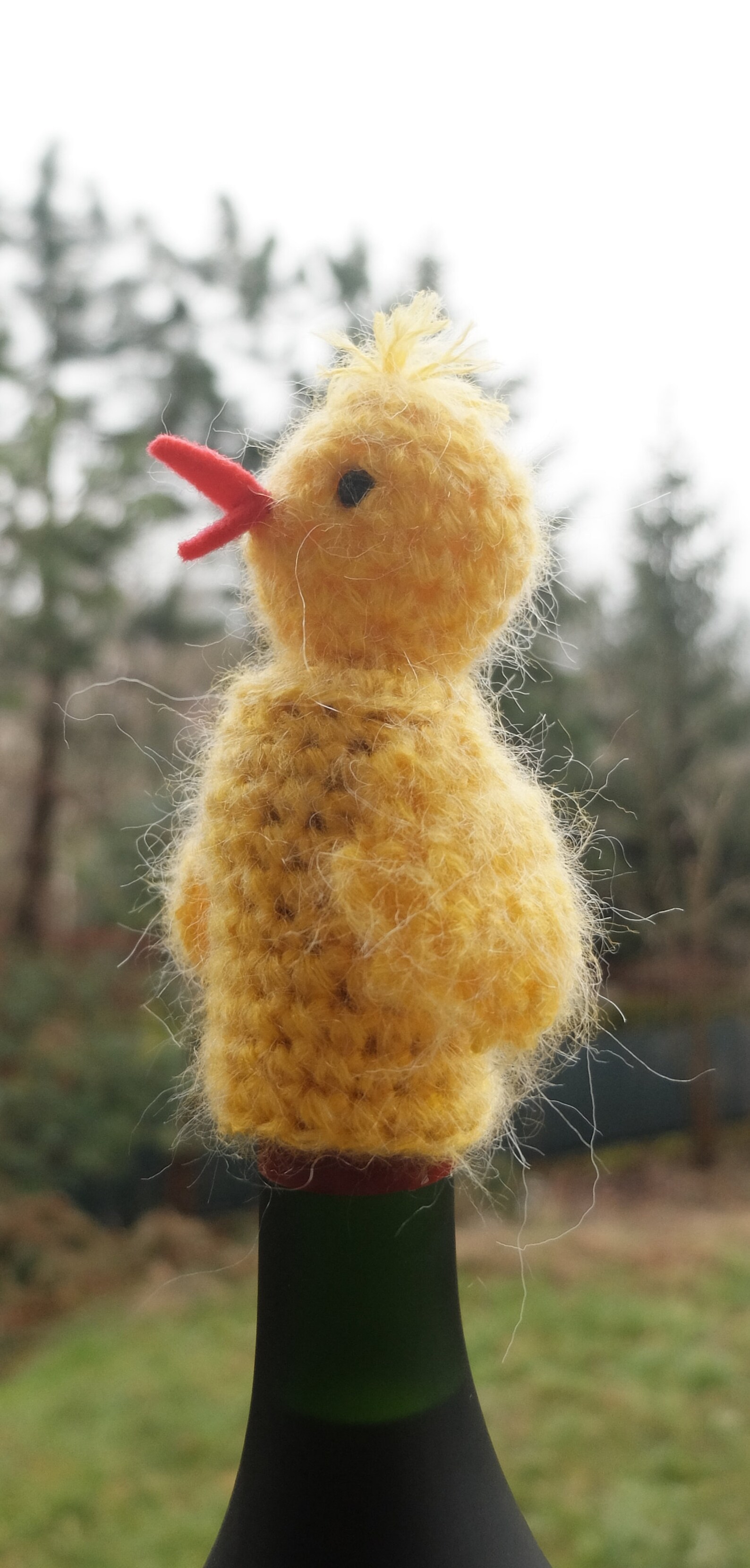 Easter Bottle Topper, Easter Gadget, Spring Table, Crochet Chicken ...