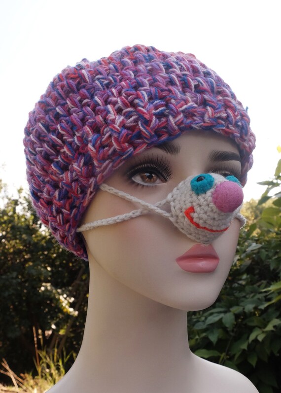 Smiling Nose Warmer Nose Cozy Funny Nose Hat Crochet Face - Etsy