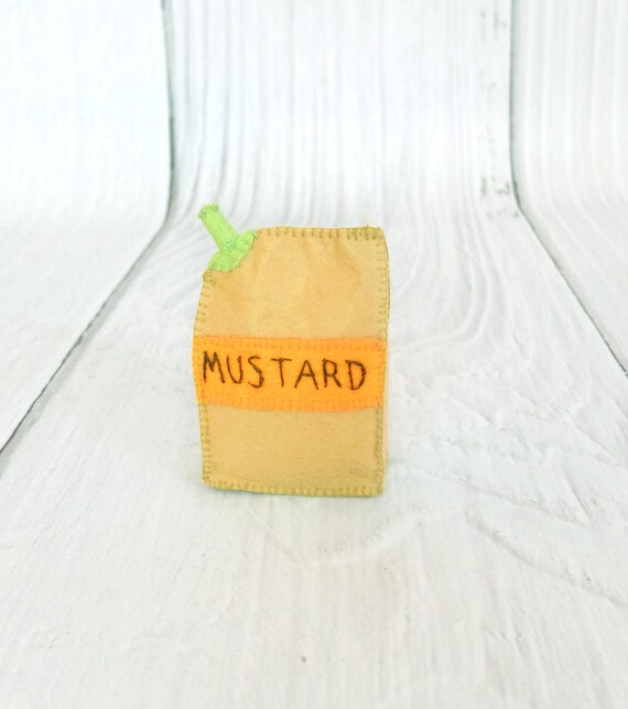 Realistic Felt Food Felt Mustard Sachet Pretend Food - Etsy