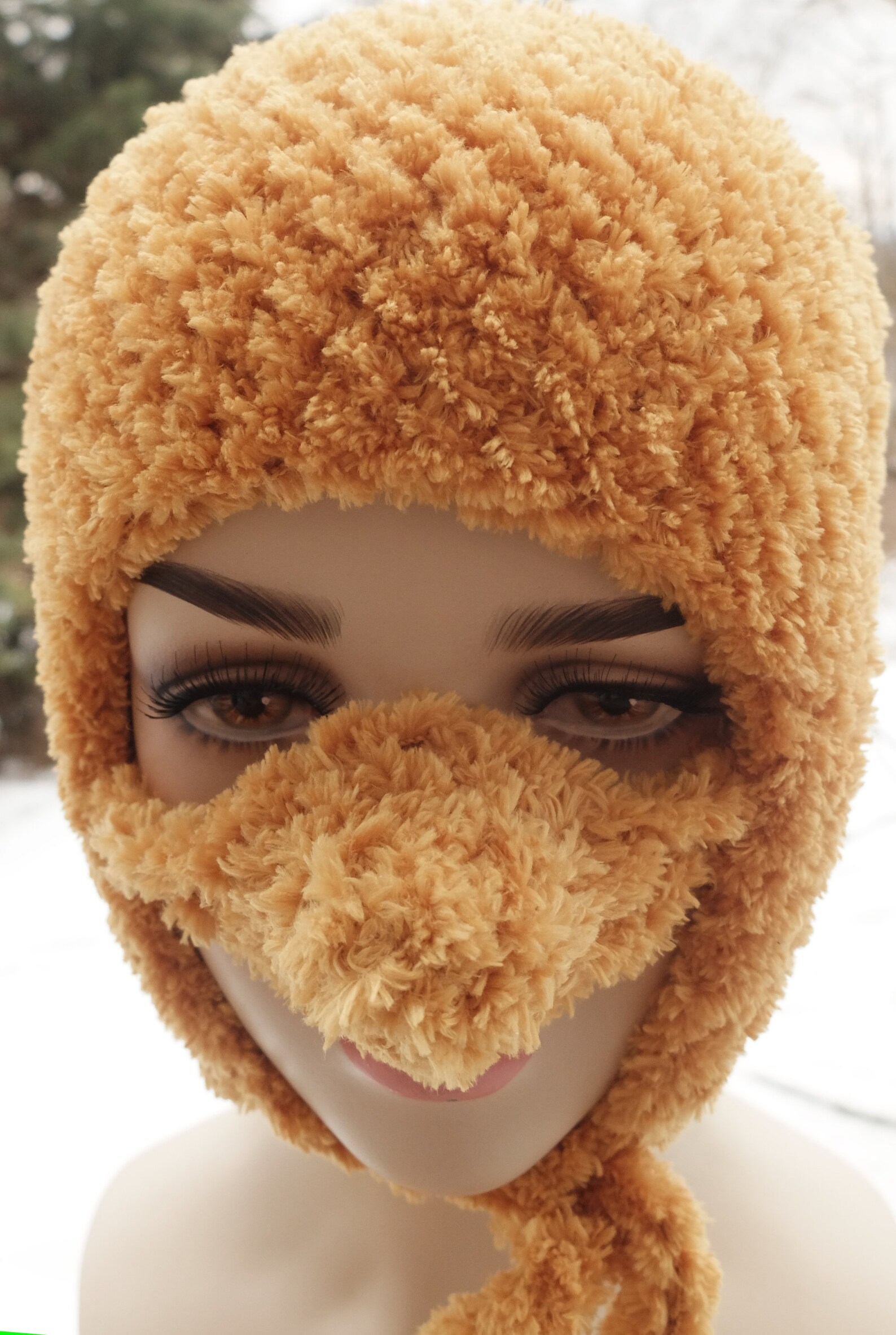 Furry Nose Plush Nose Warmer Fluffy Nose Protector Crochet - Etsy