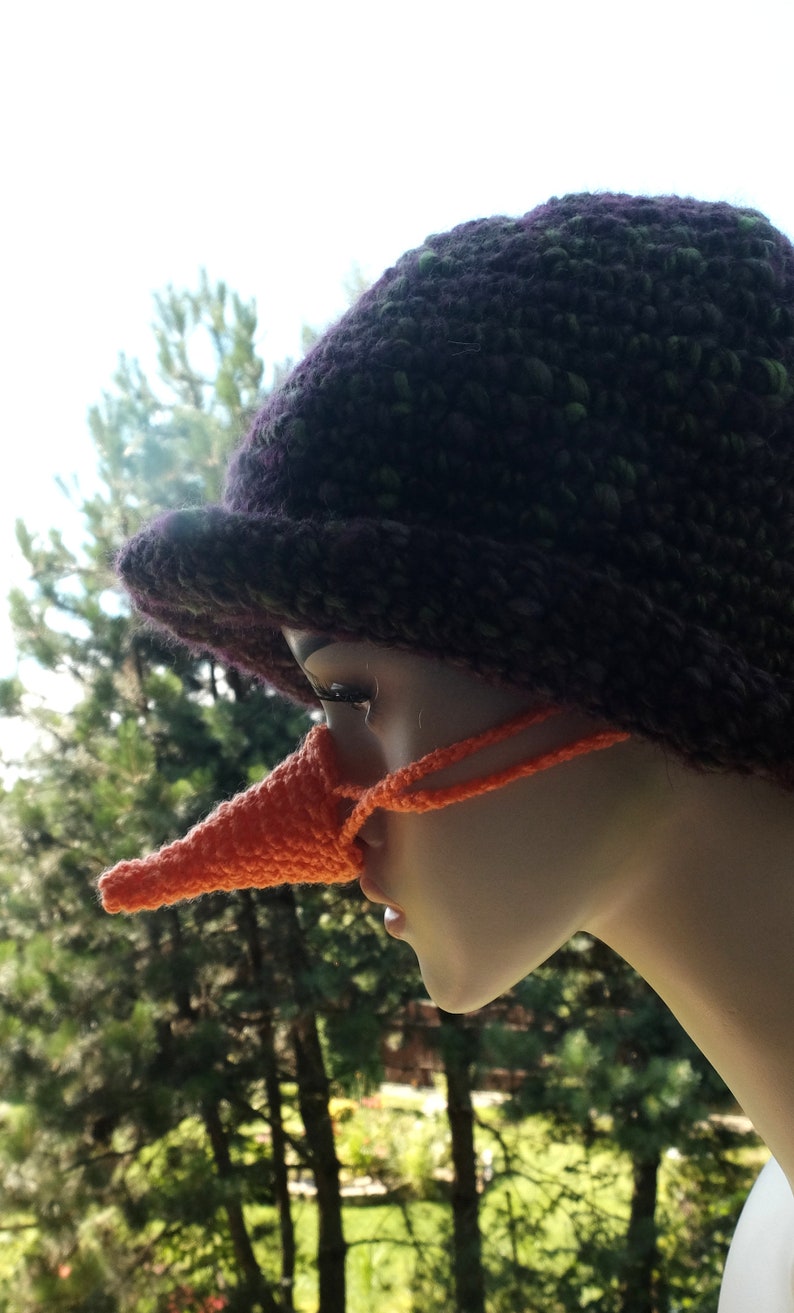 Snowman Nose Warmer, Carrot Nose Scarf, Long Orange Nose, Outdoor Face ...