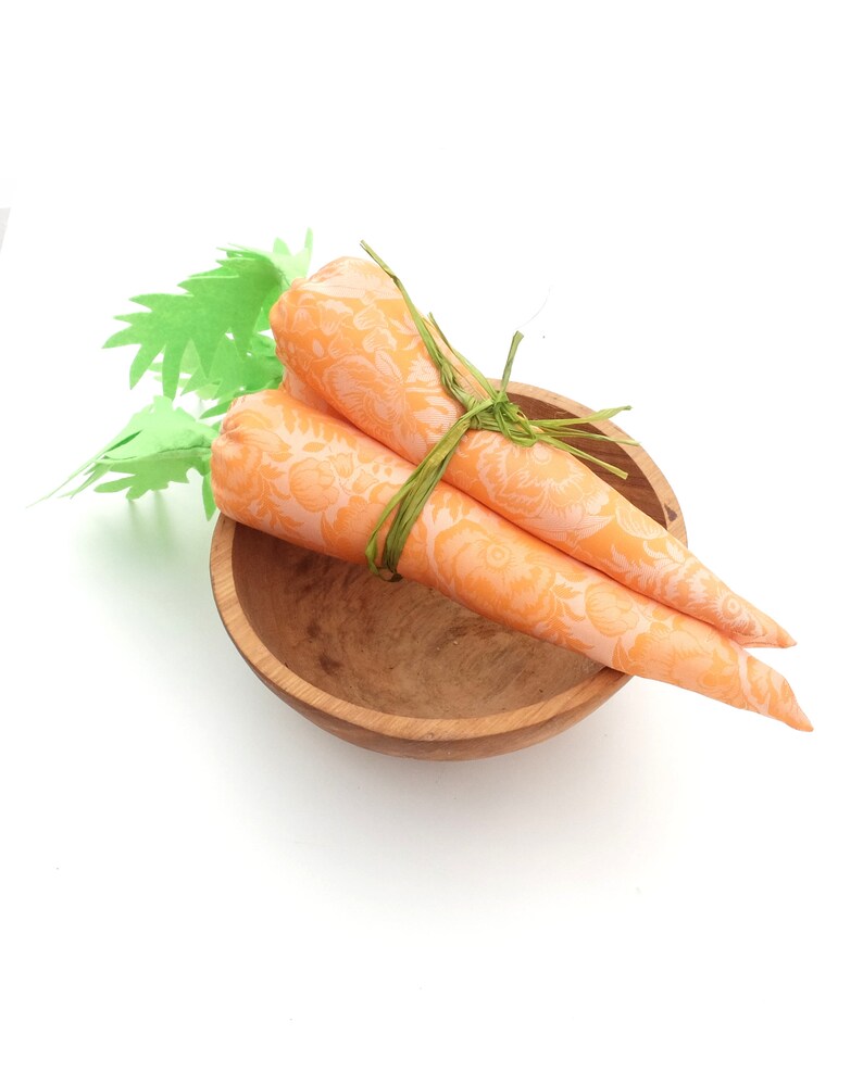 Stuffed Carrots Set of 3 Fabric Carrots Farmhouse Easter - Etsy