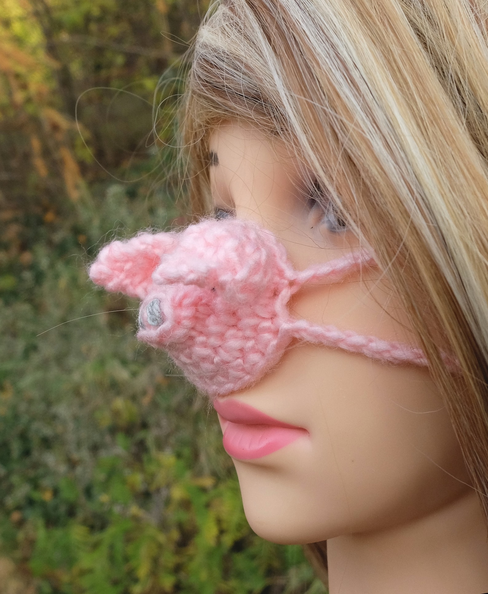 Piggy Nose Warmer Pink Pig Costume Fun Pig Mask Animal Nose | Etsy