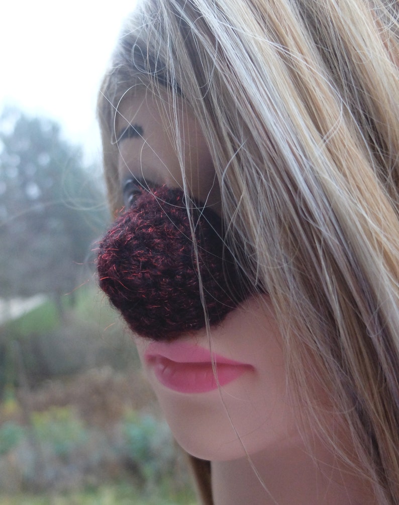 Dark Red Nose Warmer Burgundy Nose Cap Shiny Nose Protector | Etsy
