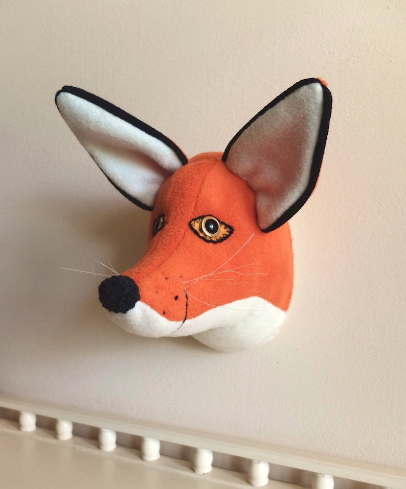 Faux Fox Taxidermy Fox Head Wall Mount Stuffed Red Fox - Etsy