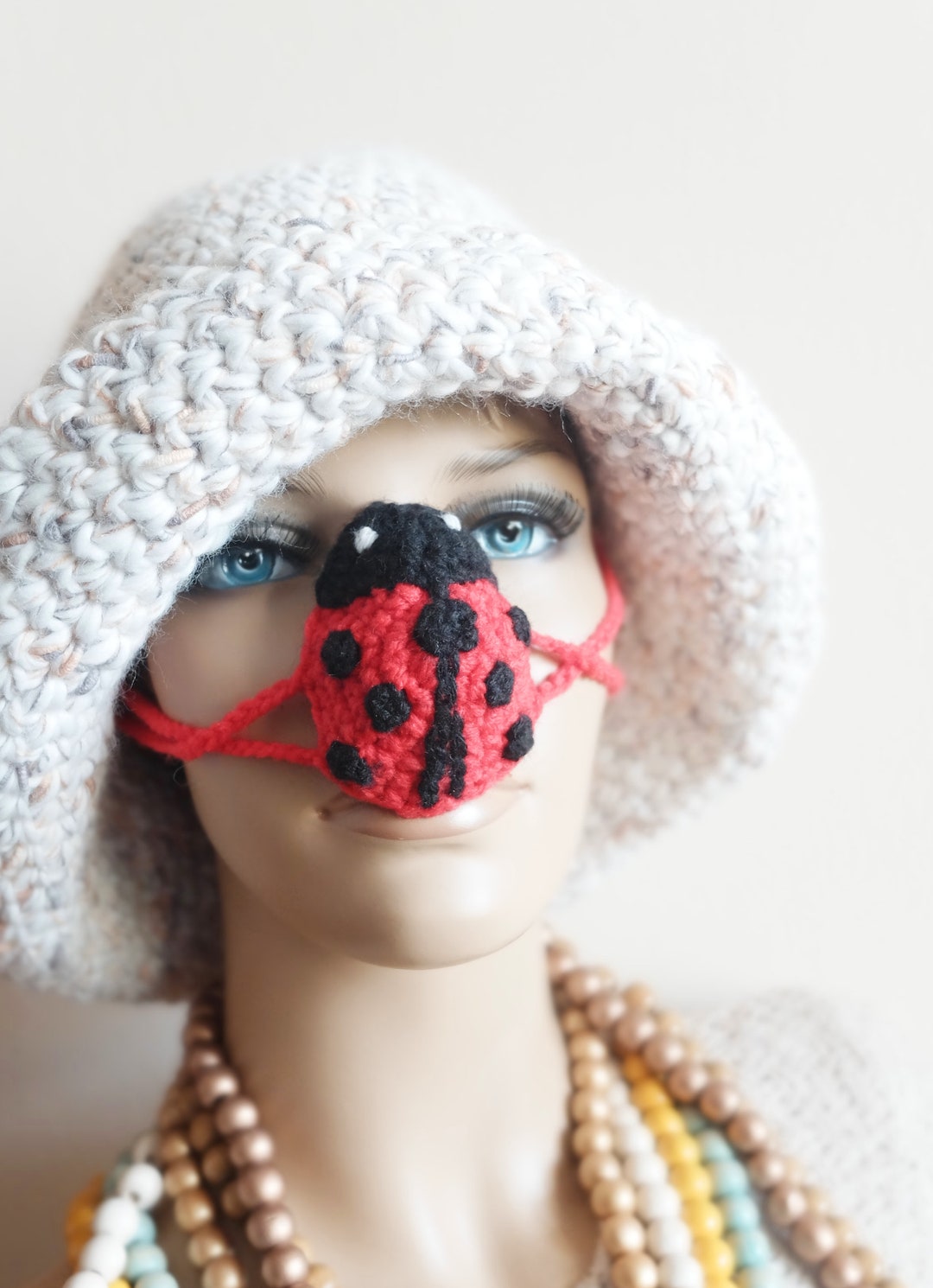 Ladybug Nose Cover, Nose Warmer, Nippy Nose Cozy, Bug Nose, Outdoor ...