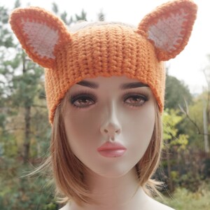 Red Fox Headband, Crochet Fox Ears, Animal Headband, for Animal Lovers ...