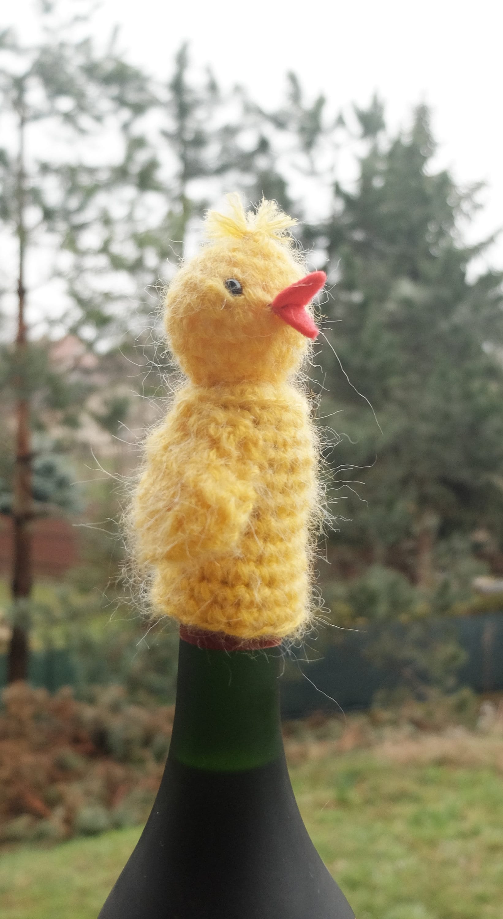 Easter Bottle Topper, Easter Gadget, Spring Table, Crochet Chicken ...