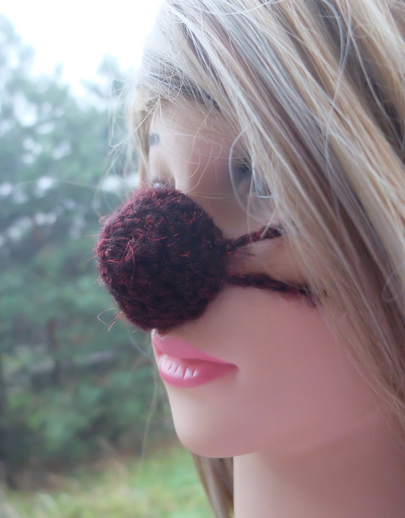 Dark Red Nose Warmer Burgundy Nose Cap Shiny Nose Protector | Etsy