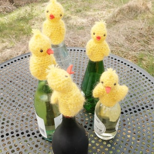 Easter Bottle Topper, Easter Gadget, Spring Table, Crochet Chicken ...