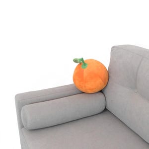 Velvet Mandarin Pillows, ONE Stuffed Tangerine, 3D Oversized Orange ...