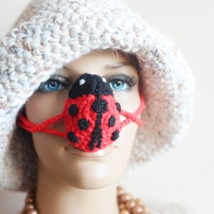 Ladybug Nose Cover, Nose Warmer, Nippy Nose Cozy, Bug Nose, Outdoor ...