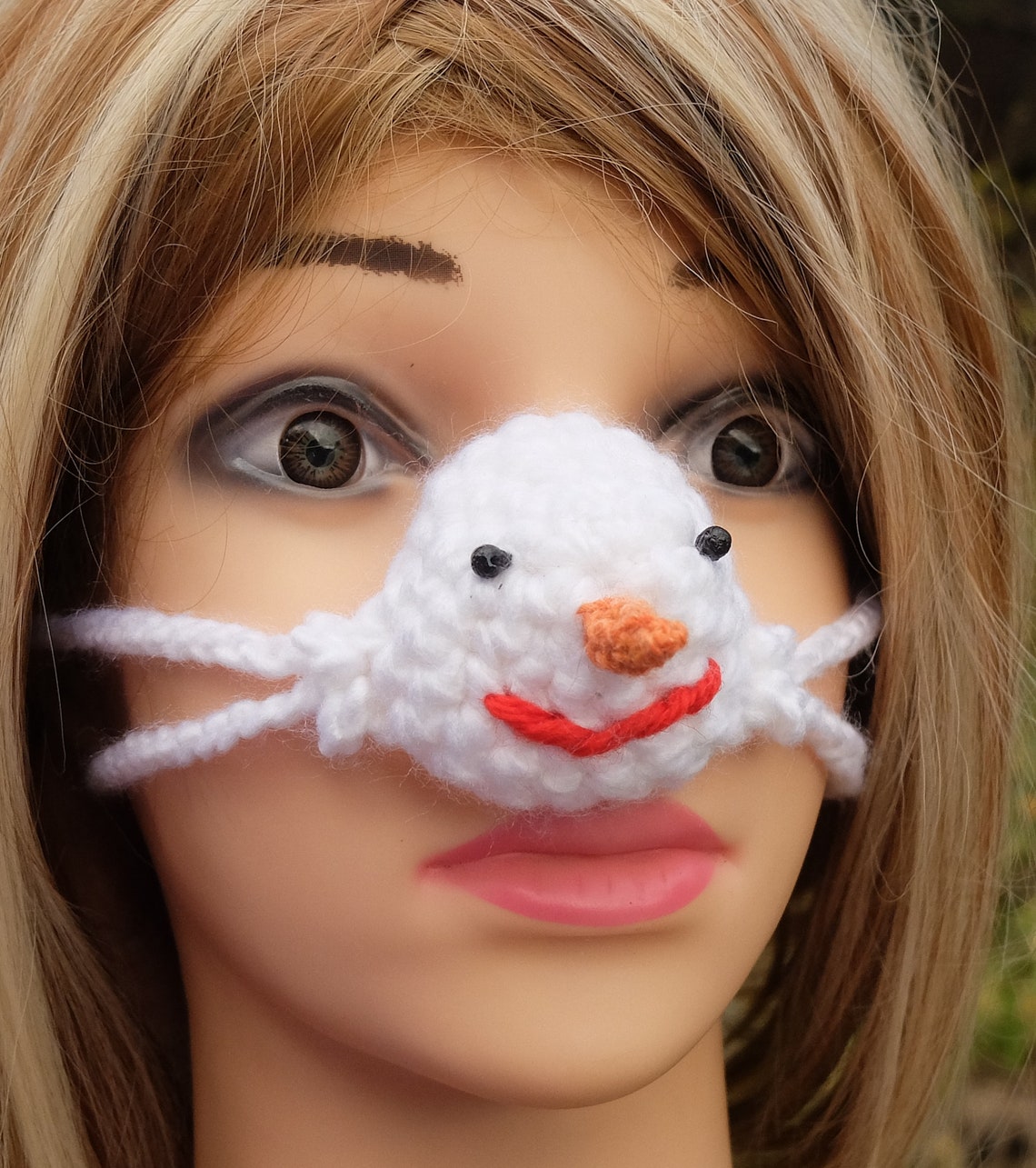 Snowman Nose Cozy Nose Warmer Unisex Nose Shrug Winter | Etsy