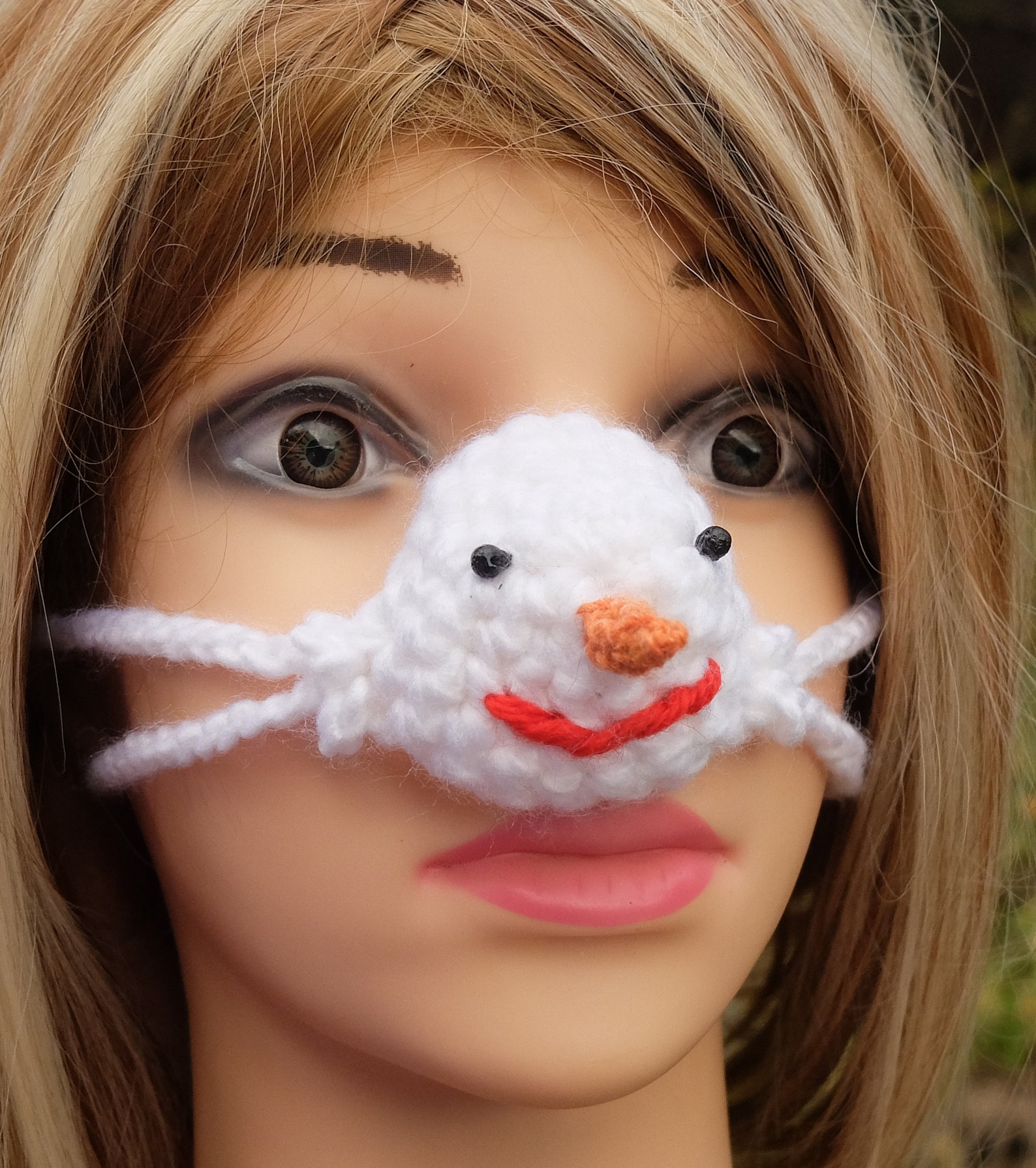 Snowman Nose Cozy Nose Warmer Unisex Nose Shrug Winter | Etsy