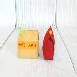 Realistic Felt Food, Felt Mustard Sachet, Pretend Food, Kitchen ...