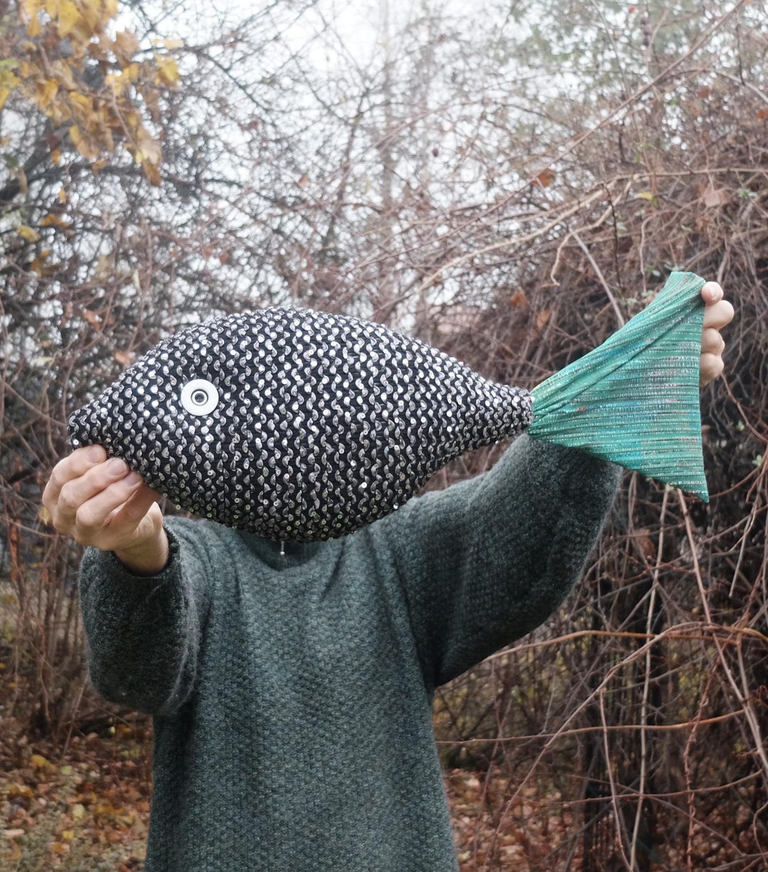 Fish Pillow, Stuffed Fish, Glossy Fish, Christmas Gift, Lake House ...