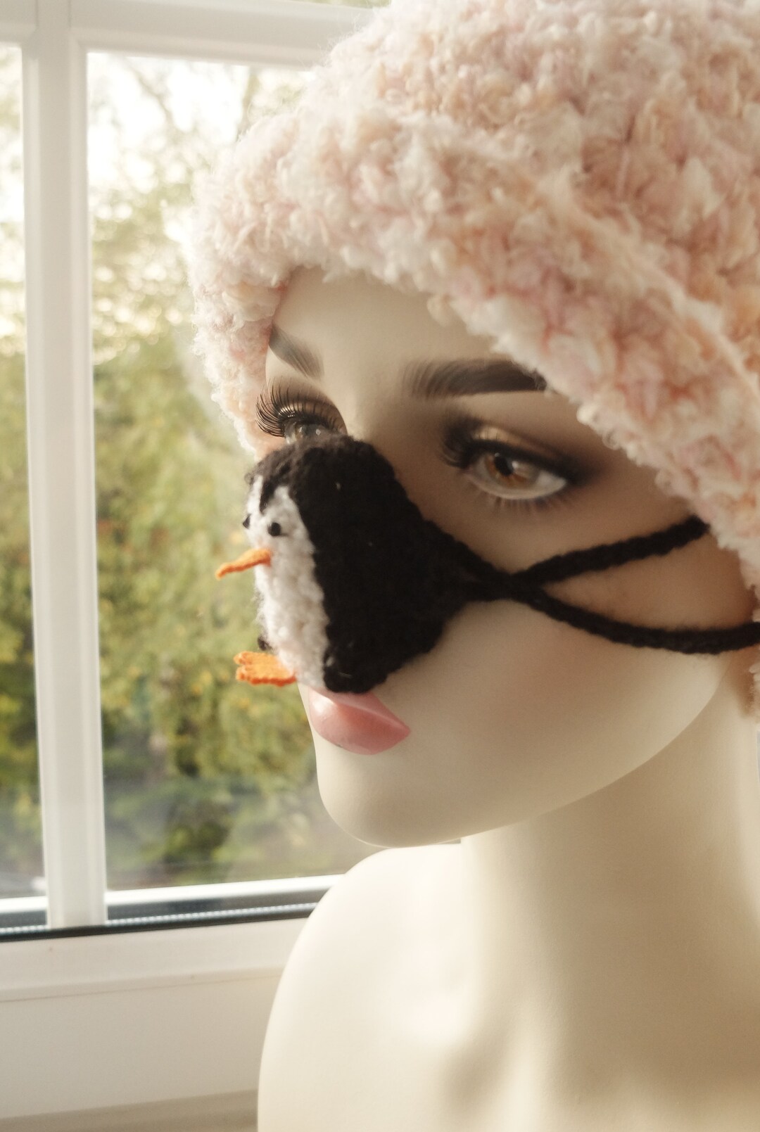 Penguin Nose Warmer, Nose Cozy, Crochet Nose Hat, Nose Scarf, Stocking ...