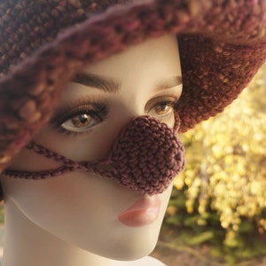 Crochet Nose Warmer, Cotton Nose Cozy, Nose Hat, Nose Scarf, for Cold ...