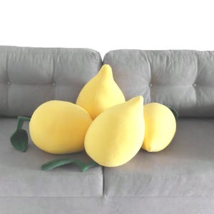 Giant Fleece Lemon, 3D Plush Fruit, Oversized Lime Pillow, Stuffed ...