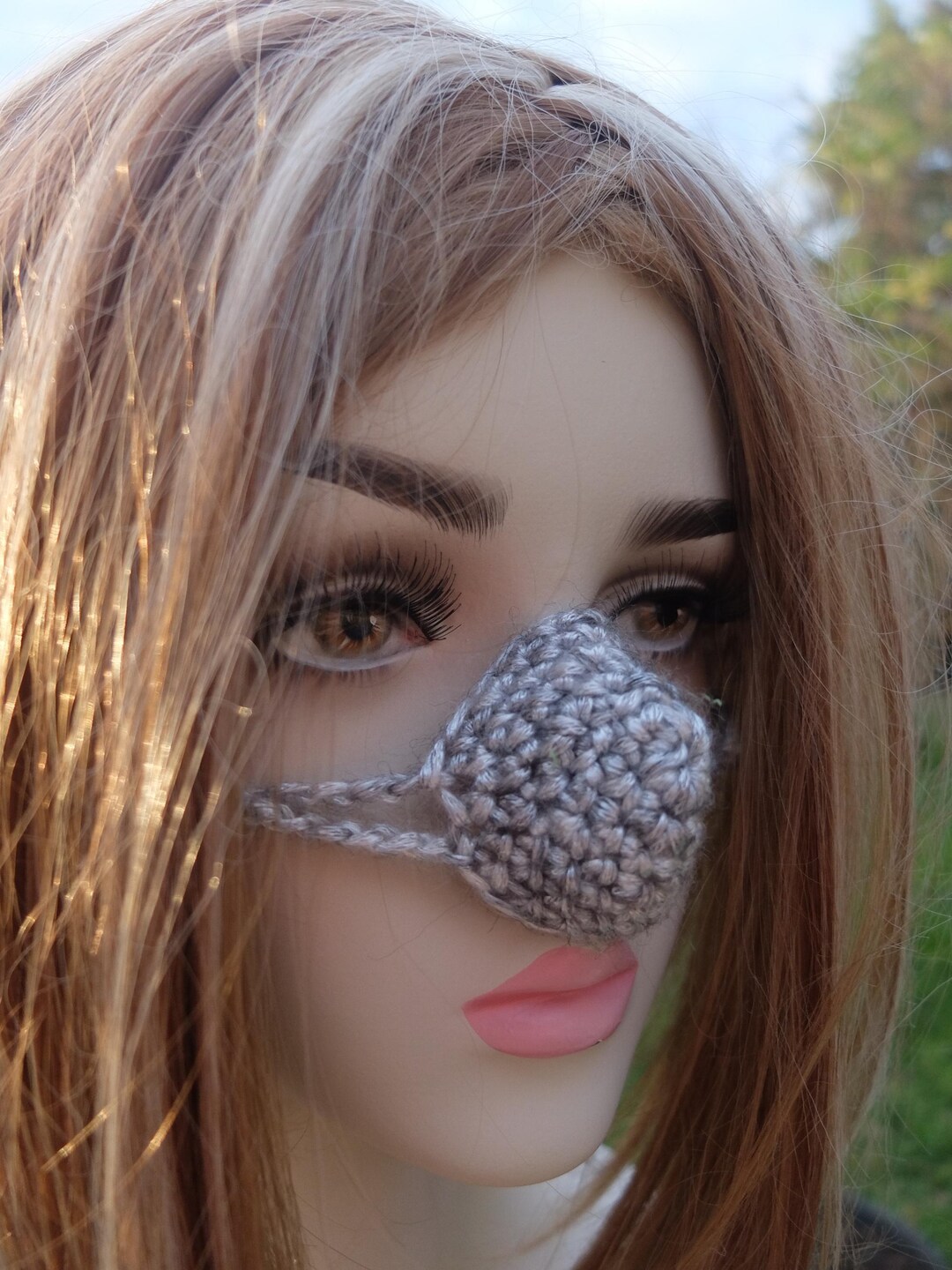 Crochet Silver Nose Warmer, Winter Sport Gadget, Gag Gift - Etsy