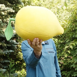 Giant Fleece Lemon, 3D Plush Fruit, Oversized Lime Pillow, Stuffed ...