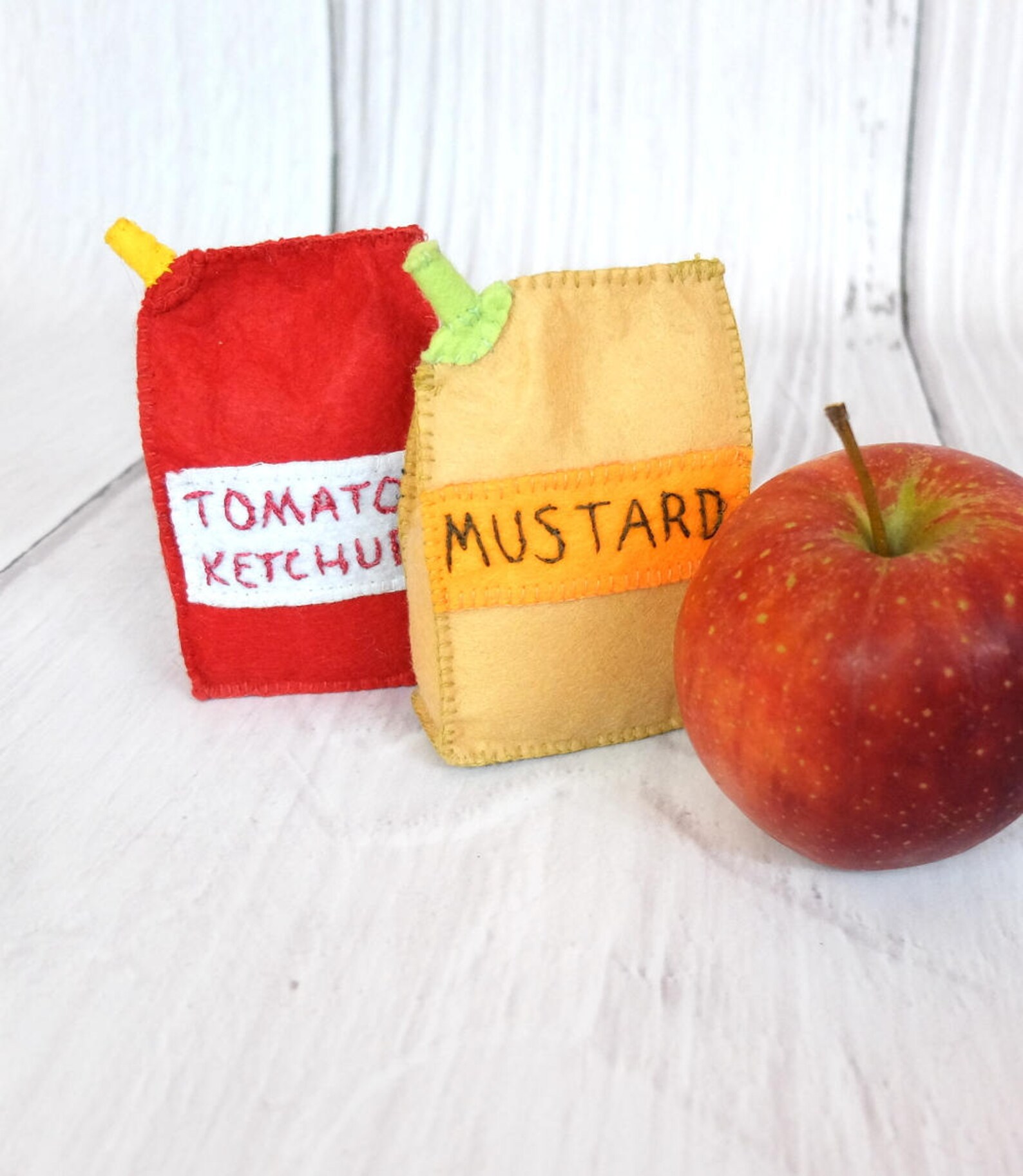 Realistic Felt Food, Felt Mustard Sachet, Pretend Food, Kitchen ...
