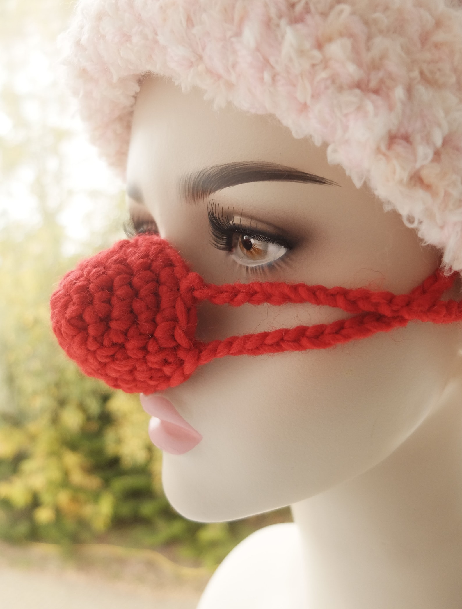 Acrylic Nose Warmer Red Face Cover Nose Cozy Funny Small Etsy