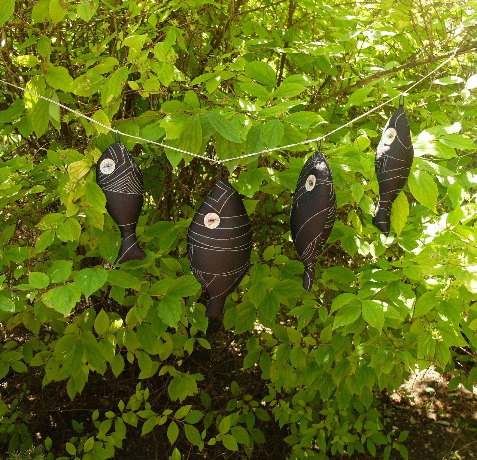 Hanging Fish Fish Bunch Fish Garland Fabric Fish Beach | Etsy