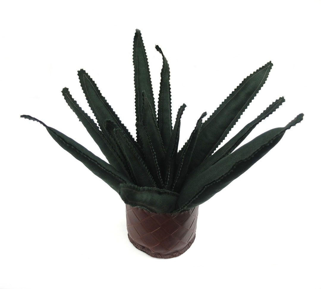 Fake Plant, Fabric Cactus, Textile Succulent, Dark Green Cactus, Soft ...