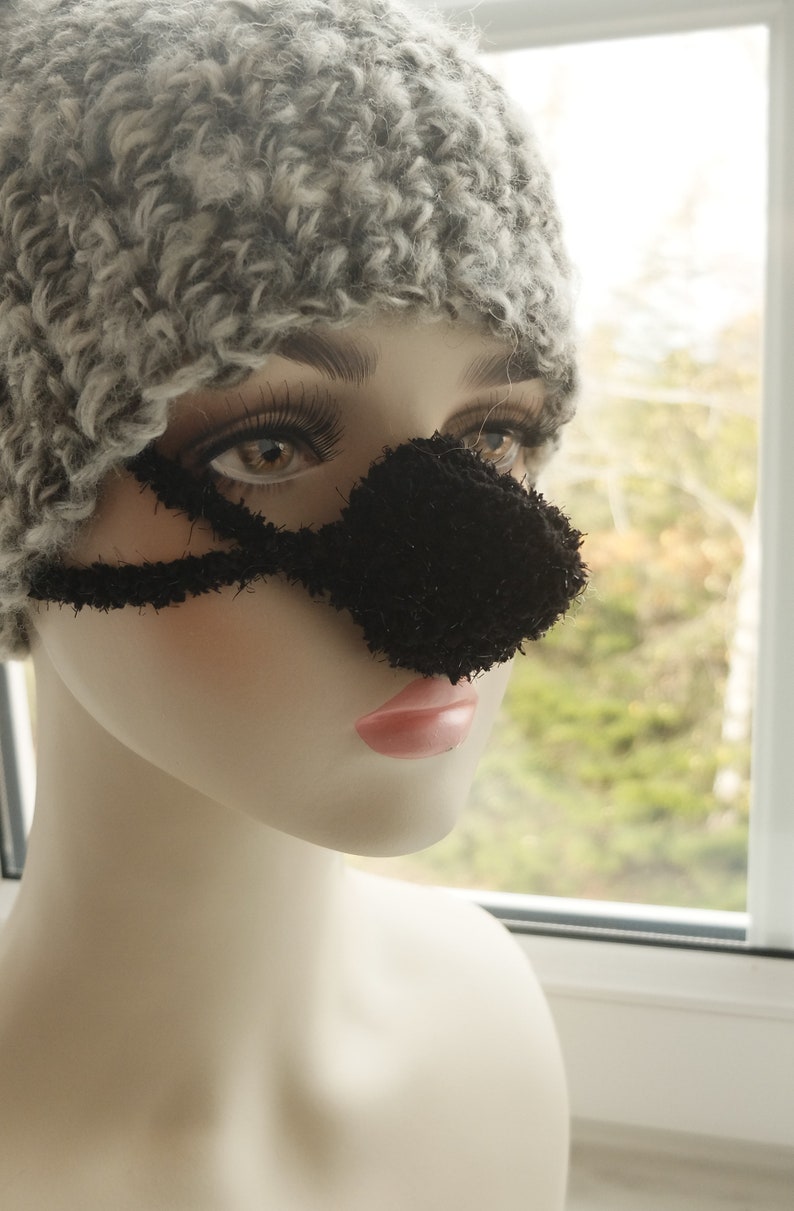 Black Nose Warmer Fluffy Nose Hat Soft Face Heater Small - Etsy