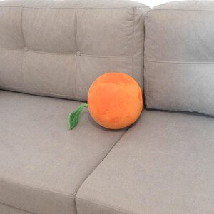 Velvet Mandarin Pillows, ONE Stuffed Tangerine, 3D Oversized Orange ...
