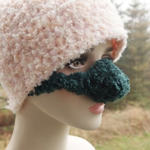 Plush Nose Warmer, Fluffy Nose Hat, Crochet Nose Hat, Funny Christmas ...