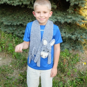 Gray Donkey Scarf for Toddler Animal Scarf Eeyore Scarf - Etsy