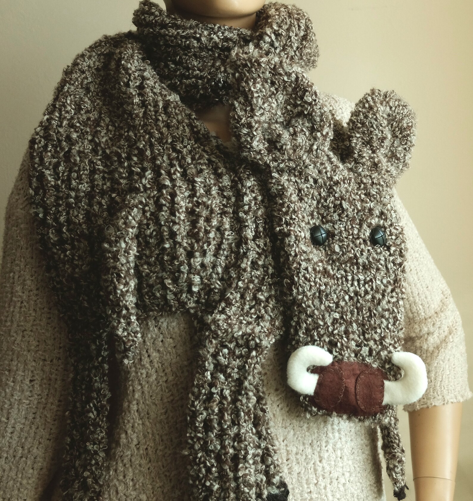 Wild Animal Soft Animal Scarf Wild Boar Wild Pig Wild Swine - Etsy