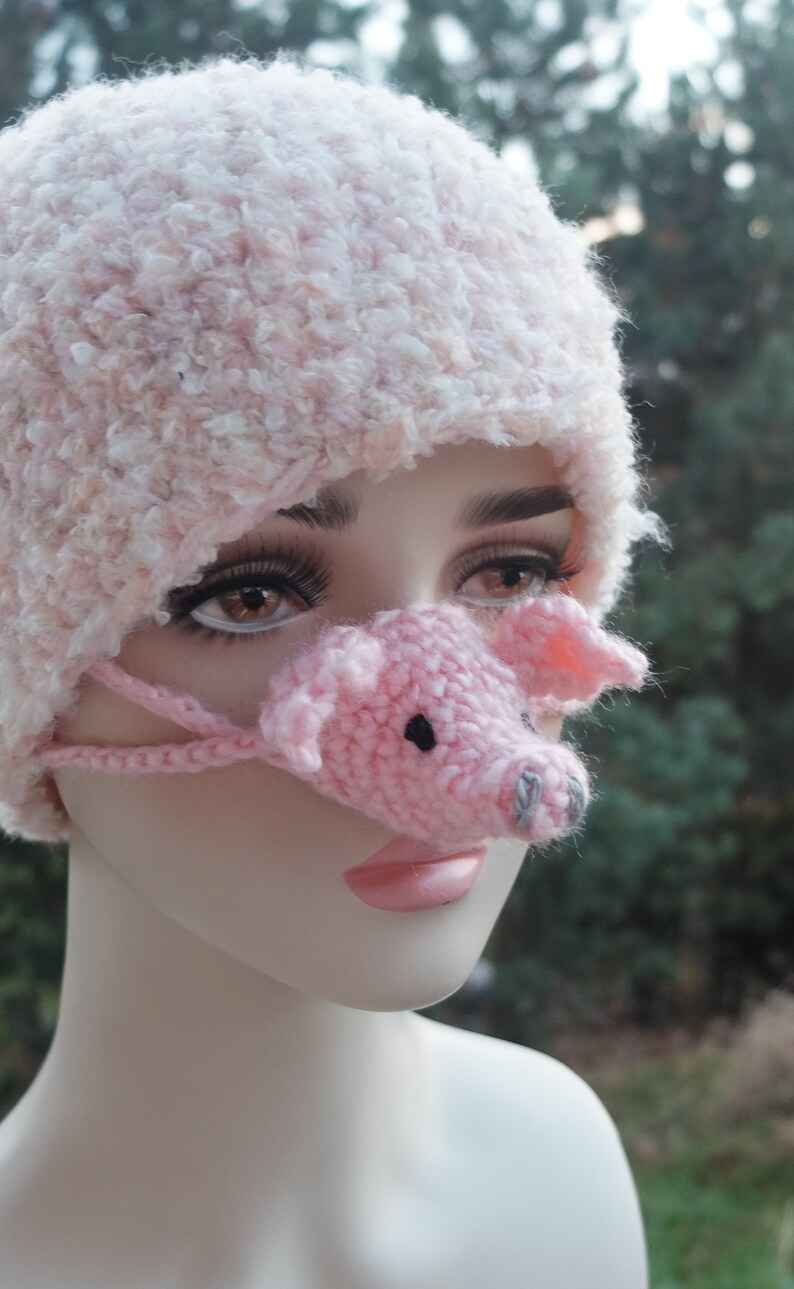Piggy Nose Warmer Pink Pig Costume Fun Pig Mask Animal Nose - Etsy