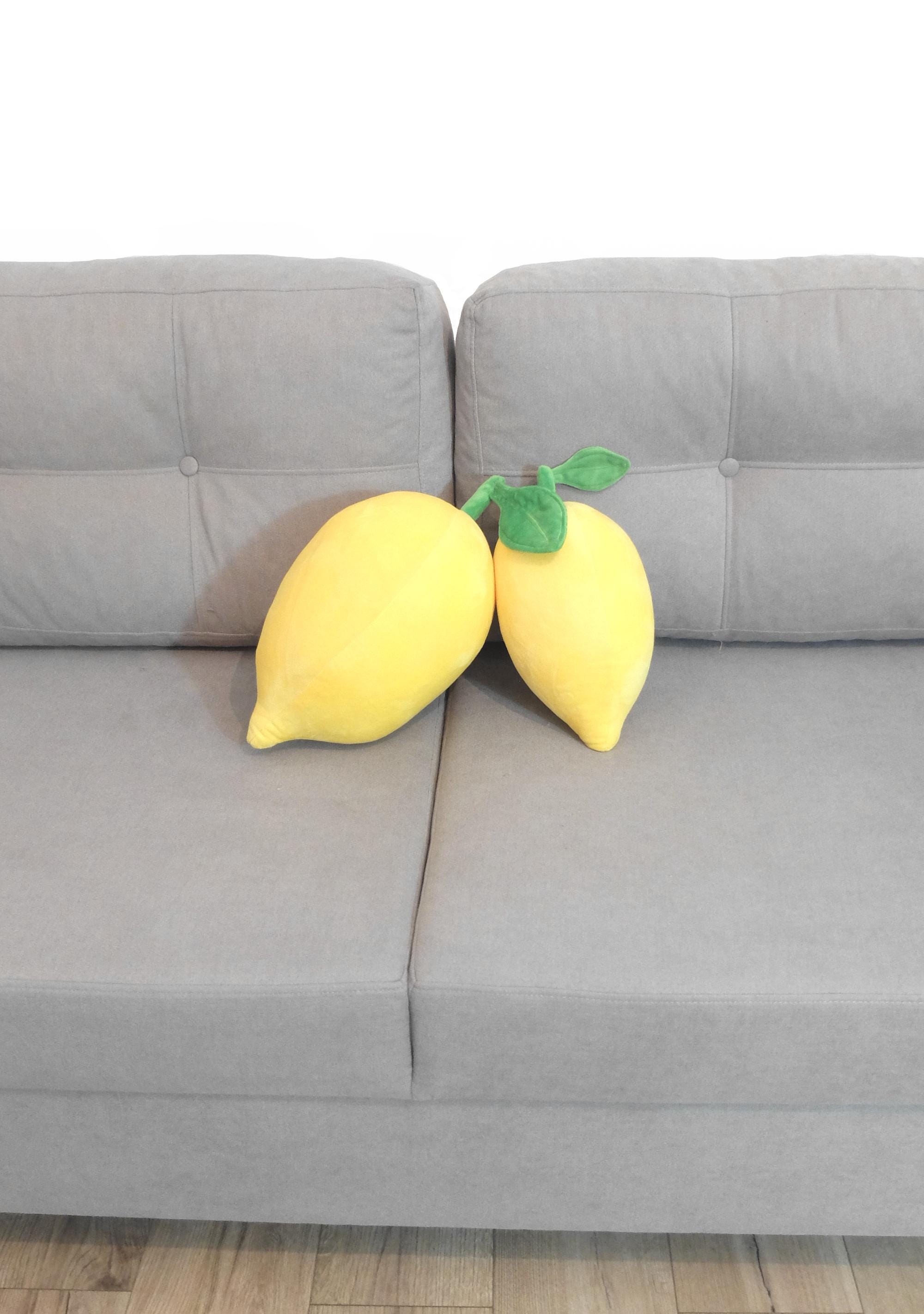 Oversized Lemon, Velvet Lemon, Lemon Cushion, Citrus Pillow, 3D Soft ...