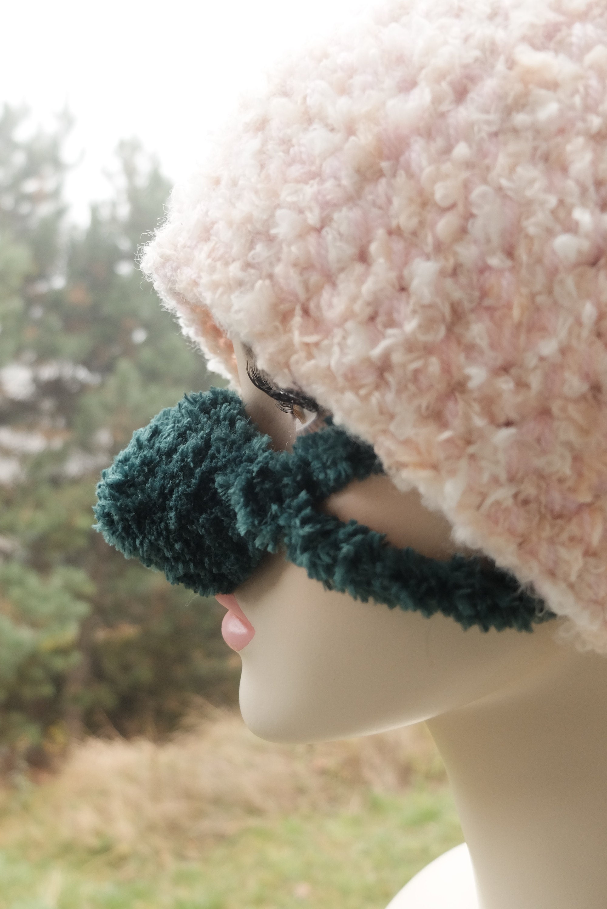 Plush Nose Warmer, Fluffy Nose Hat, Crochet Nose Hat, Funny Christmas ...